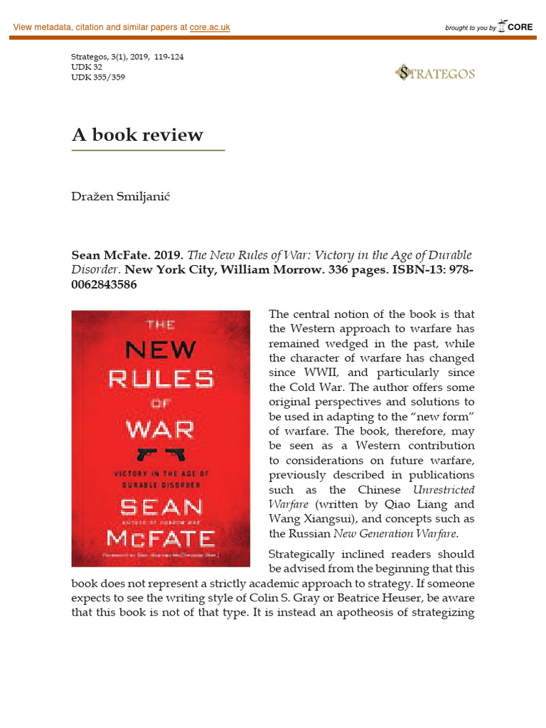 Book Review: The New Rules of War | PDF | Military | Thought
