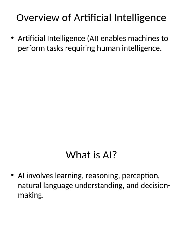 AI Overview Presentation | PDF