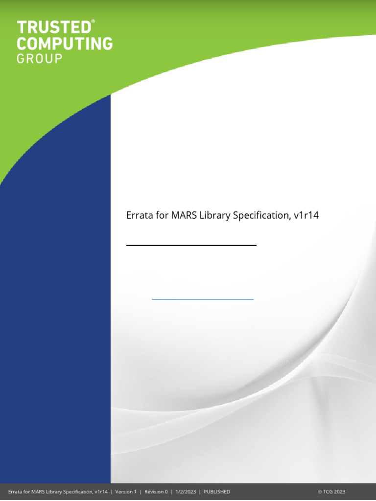 MARS Library Errata v1r0 Pub | PDF | License | Specification (Technical ...