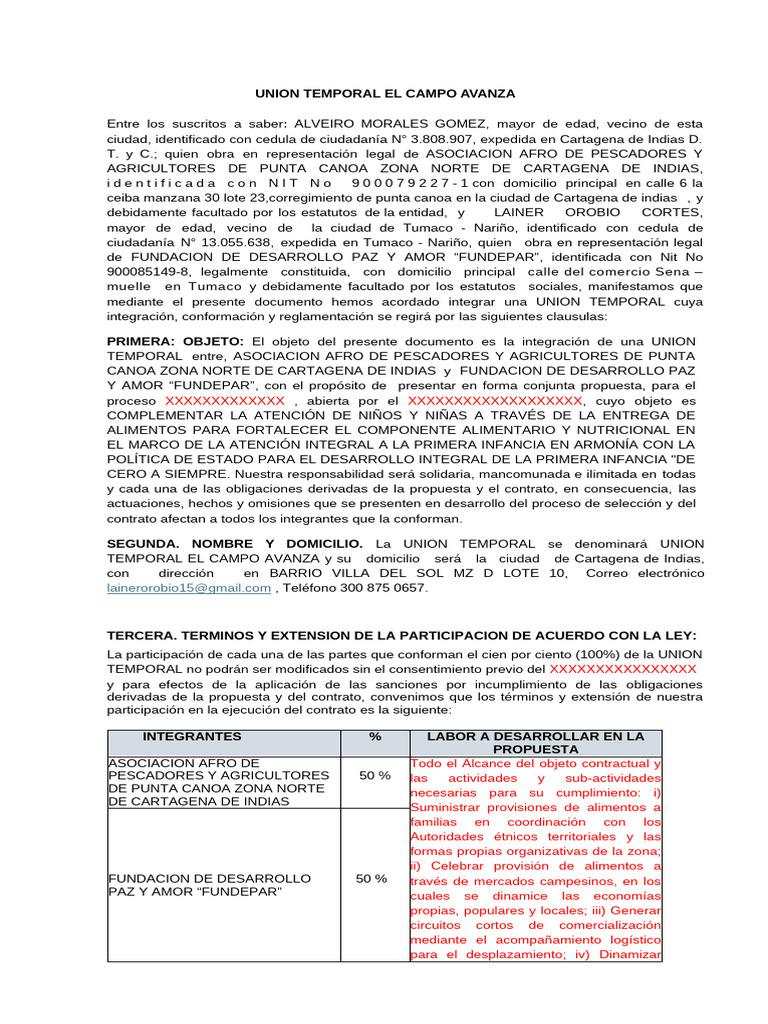 Union Temporal El Campo Avanza | PDF