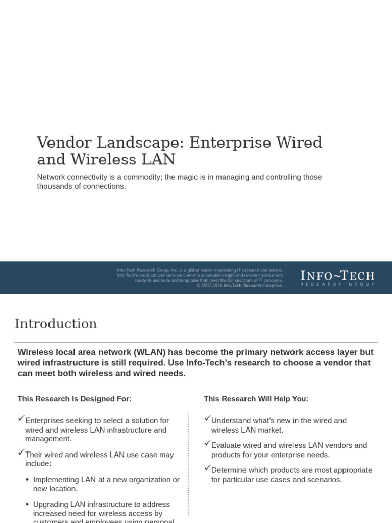 Enterprise Wired and Wireless LAN Guide | PDF | Computer Network ...