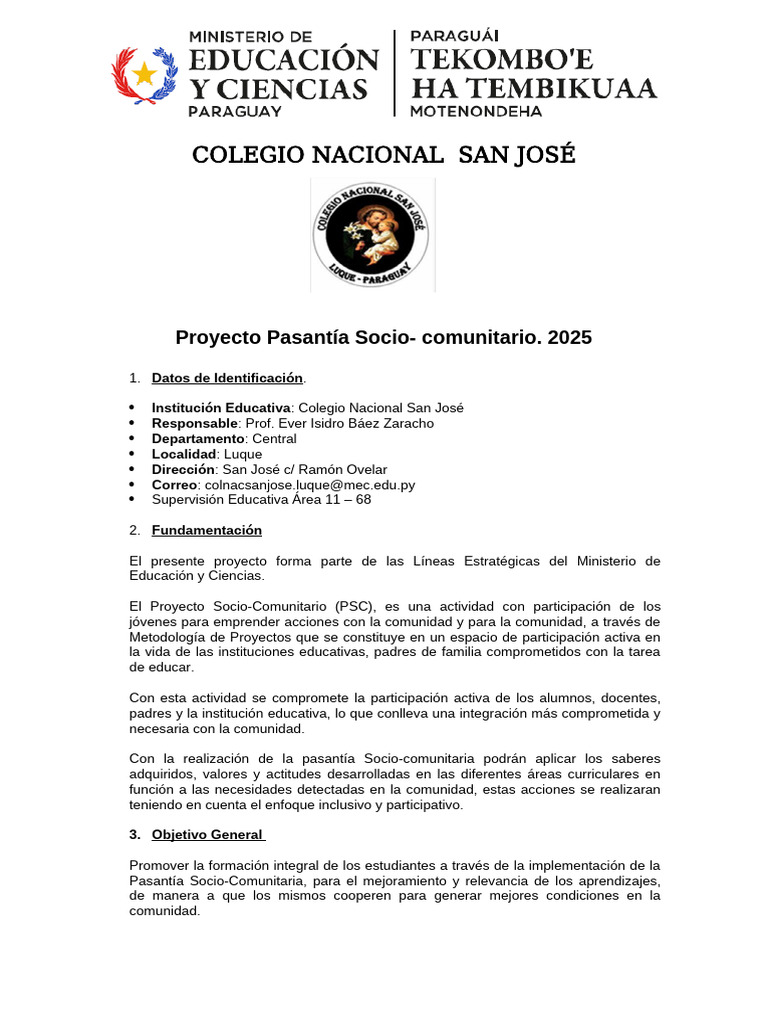 Proyecto Pasantia 2022 | PDF | Evaluación | Plan de estudios