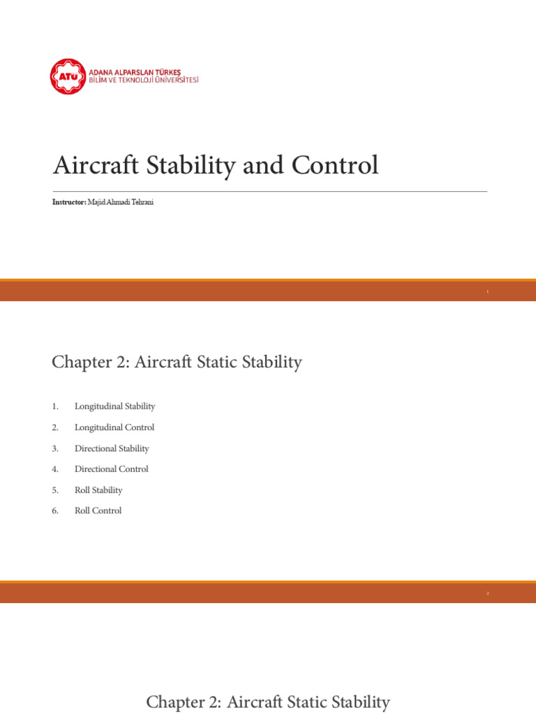 2 - Aircraft Static Stability | PDF | Flight Control Surfaces | Aerospace