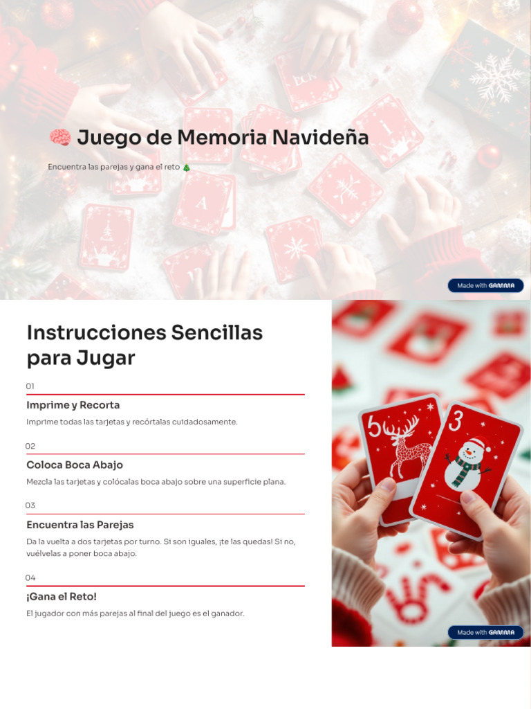 Juego de Memoria Navidena | PDF