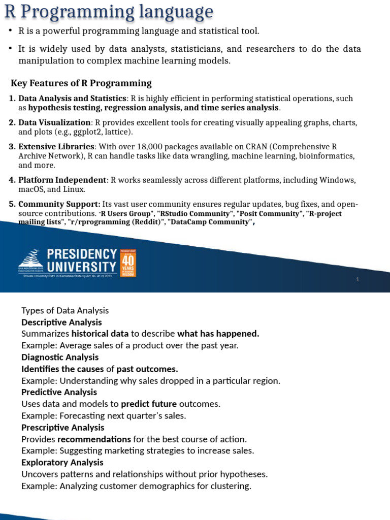 R Programming for Data Analysis and Visualization | PDF | Data Analysis ...
