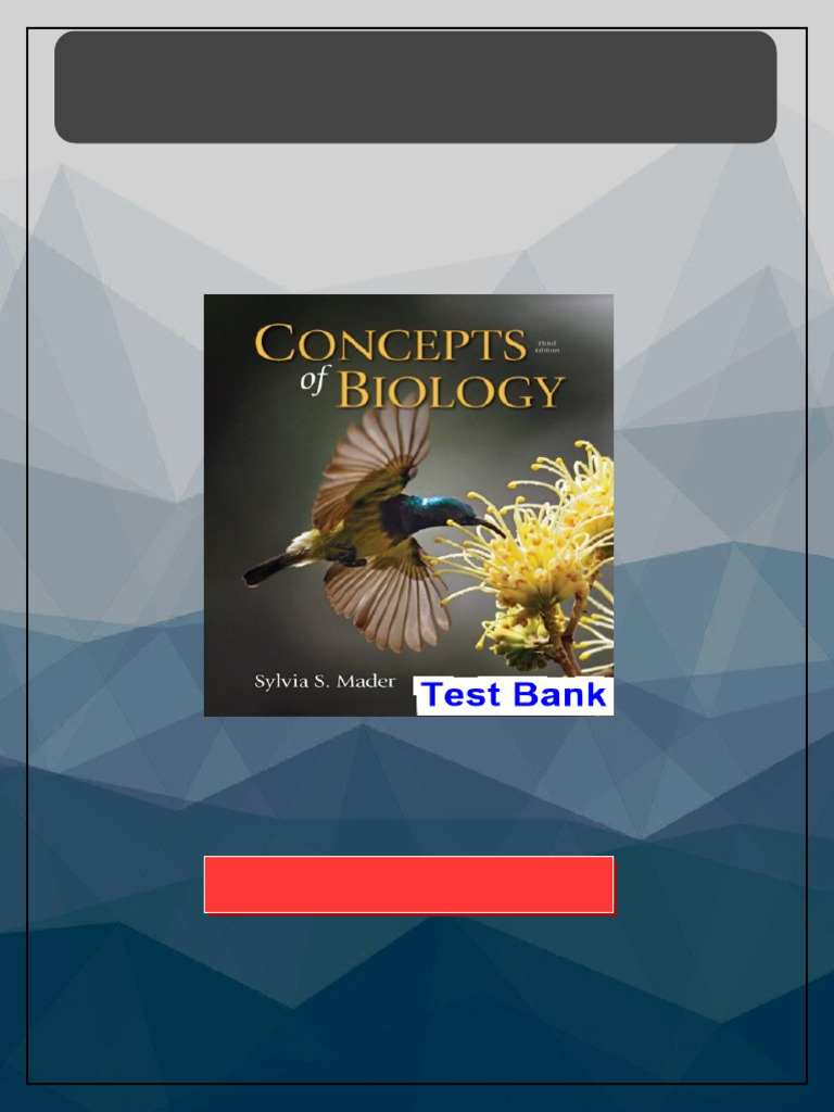 Concepts of Biology 3rd Edition Mader Test Bank full chapters instanly ...