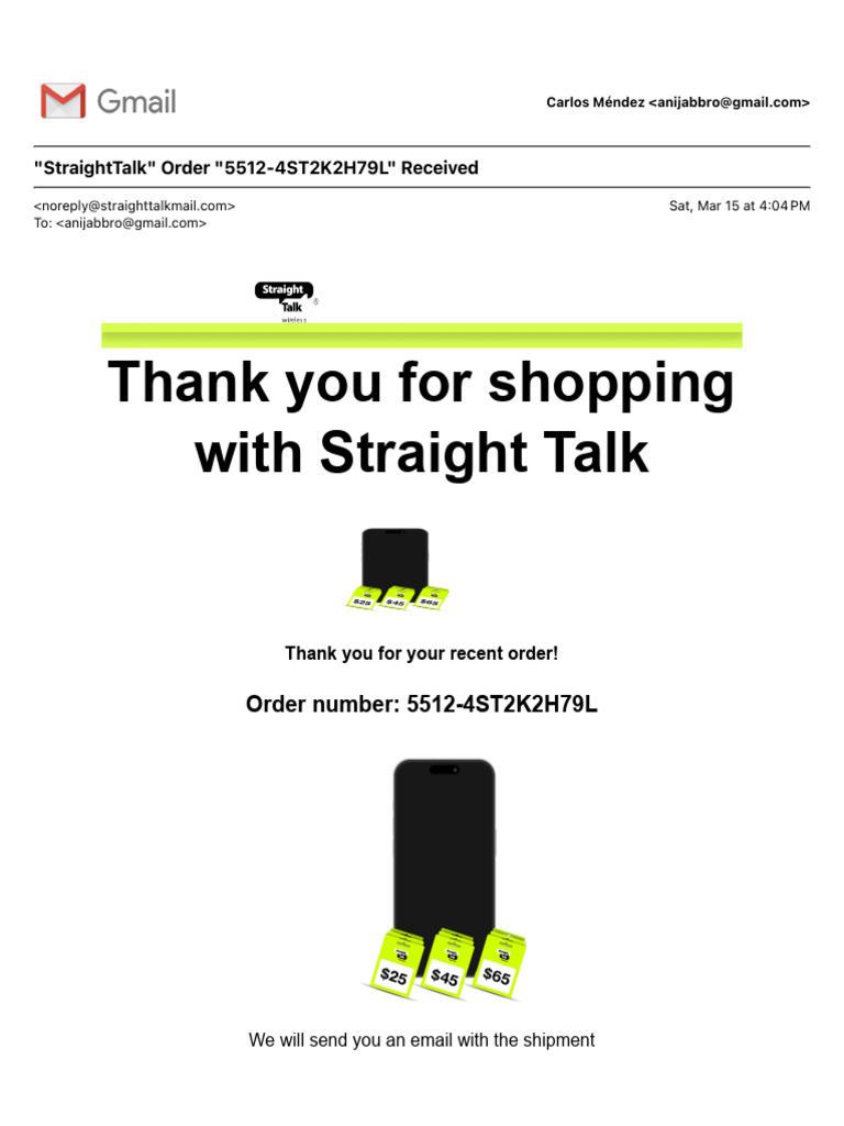 Track Straight Talk Order