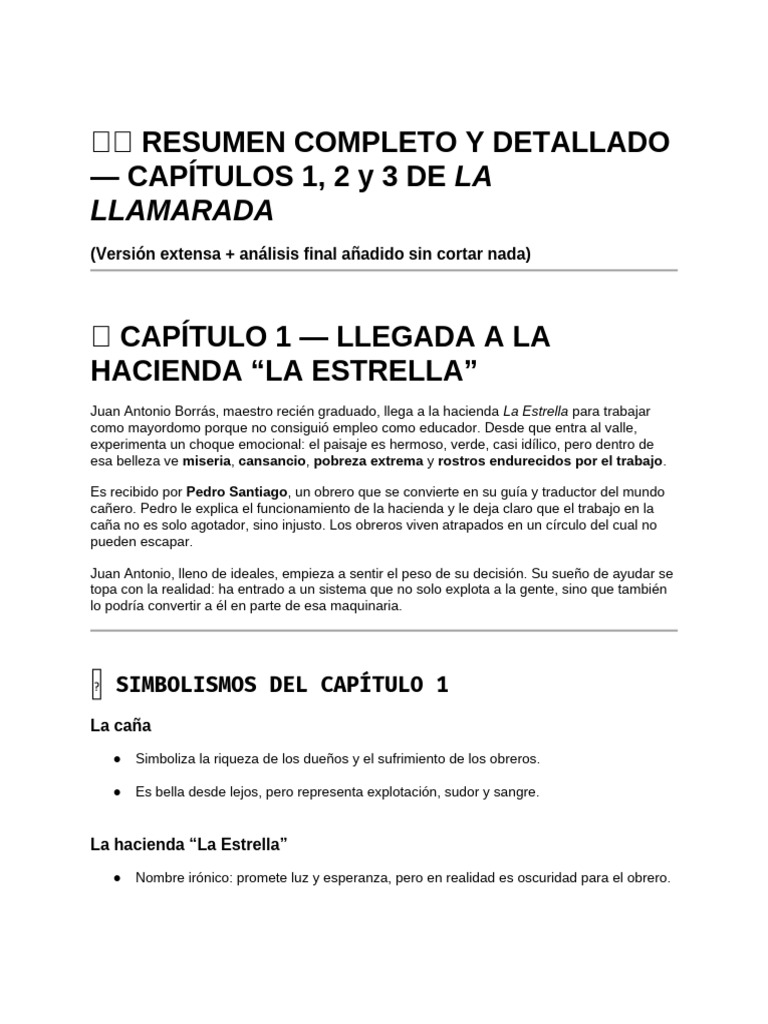La Llamarada - Primeros 3 Capitulos | PDF | Pobreza | Pobreza e indigencia