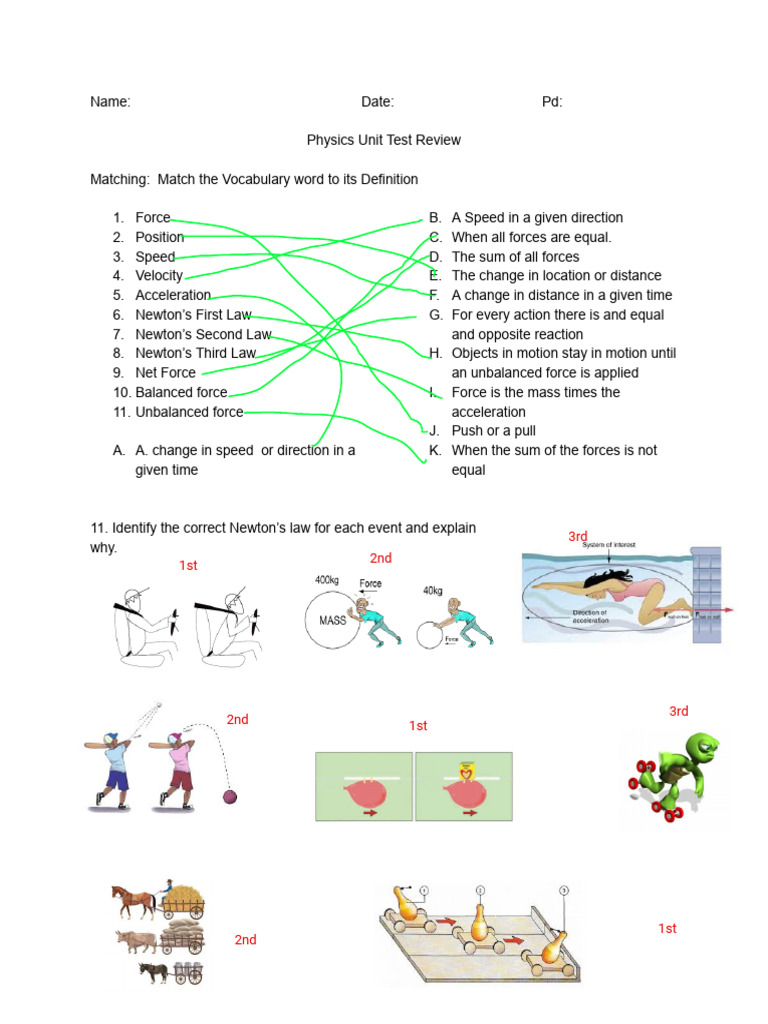 Science Physics Review | PDF | Force | Kinetic Energy