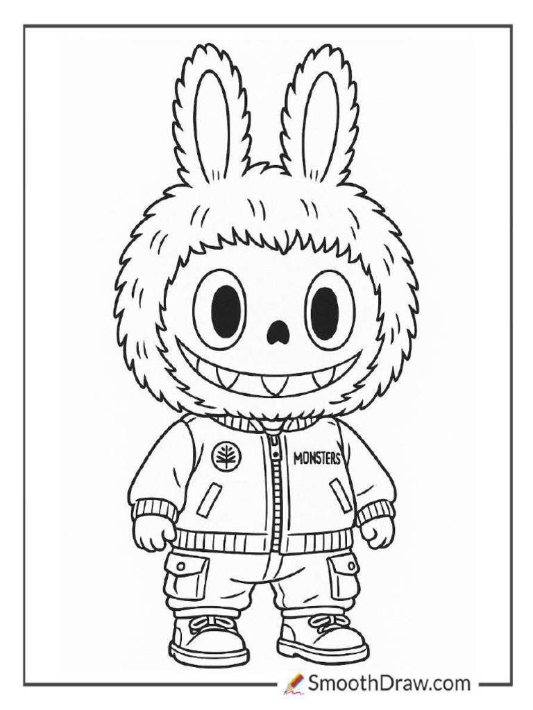 Cute Labubu Coloring Pages | PDF