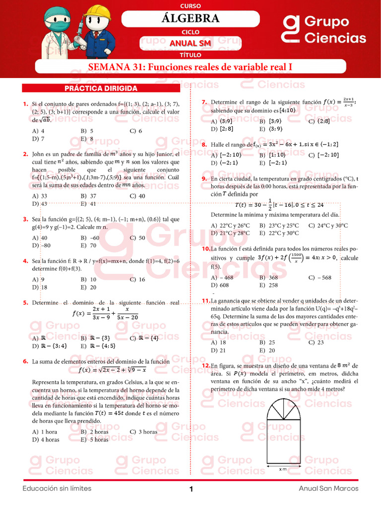 Anual SM - Álgebra - Semana 31 | PDF