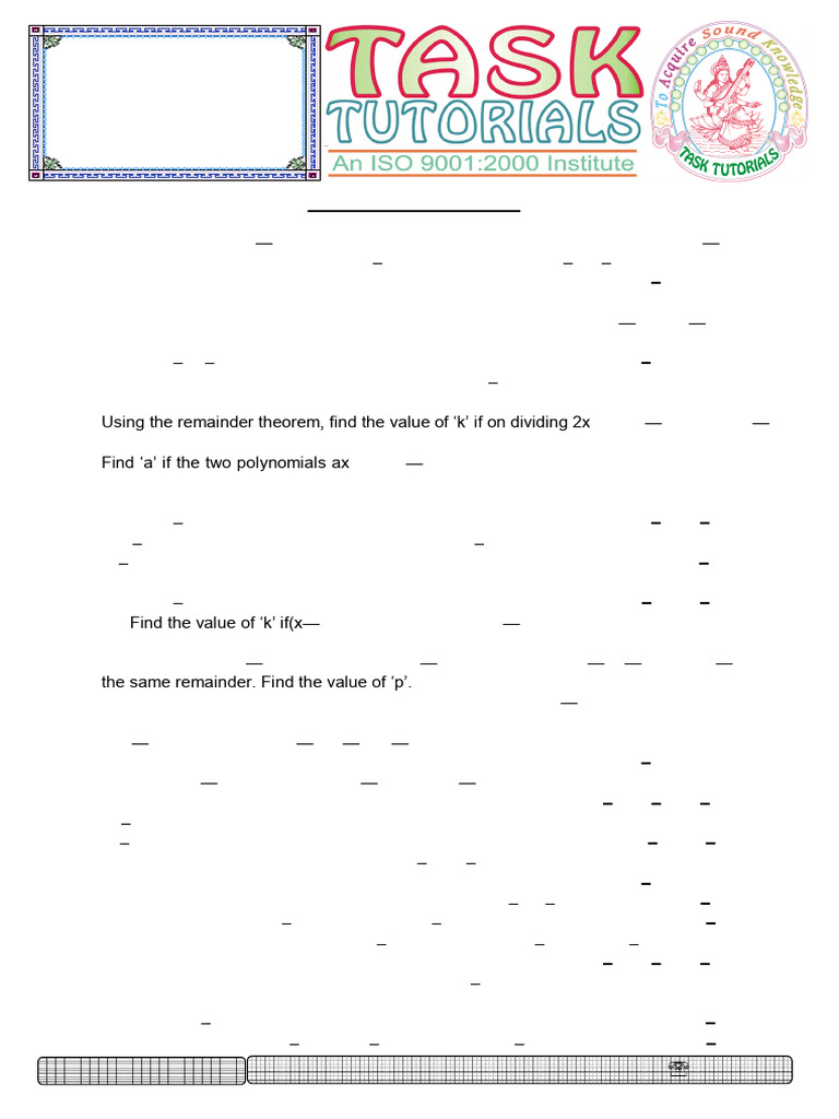 Factor Theorem 2026 - 1 | PDF | Factorization | Mathematics