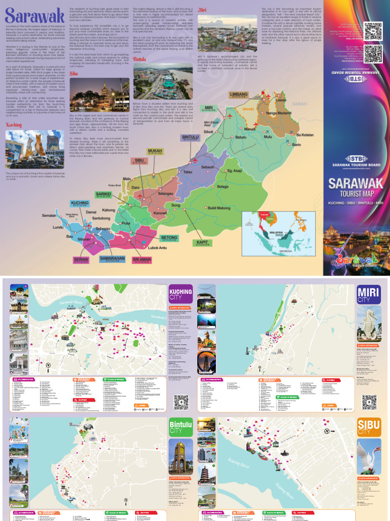 Sarawak Tourism Map Final | PDF | Sarawak