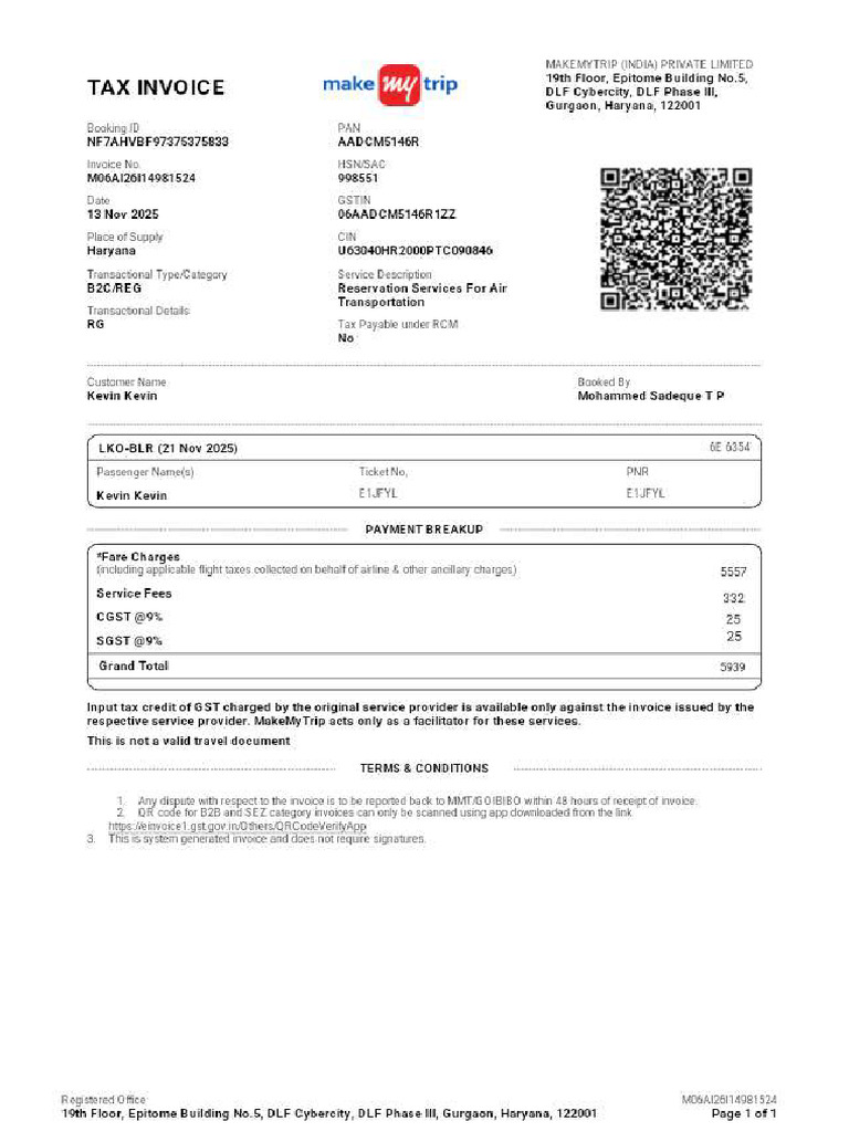 Invoice Ticket | PDF