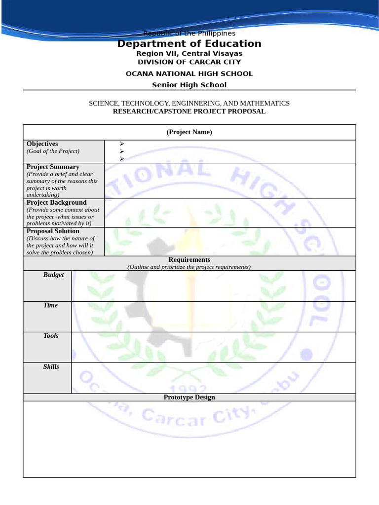 Stem Capstone Project Proposal | PDF