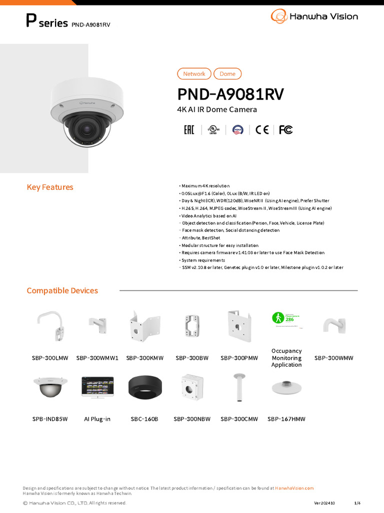 DataSheet PND-A9081RV 20250905 EN 180519 | PDF | Camera Lens | Internet ...