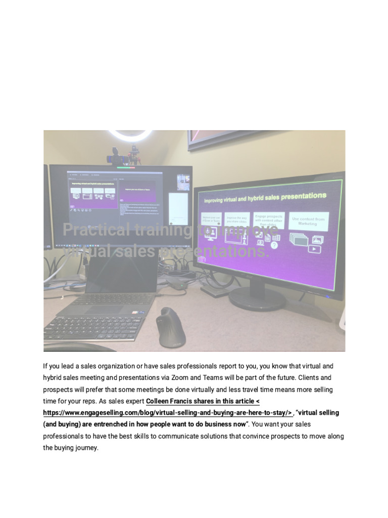 Practical advice and training to improve PowerPoint sales presentations ...