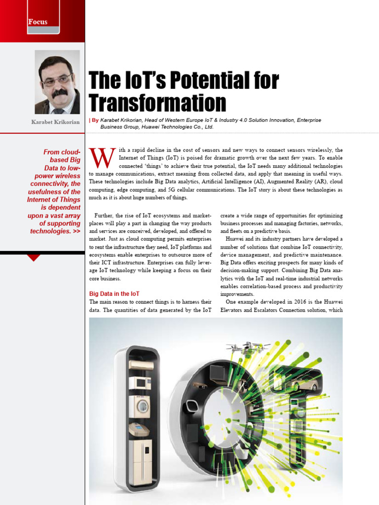 The Iot'S Potential For Transformation: Focus | PDF | Internet Of ...