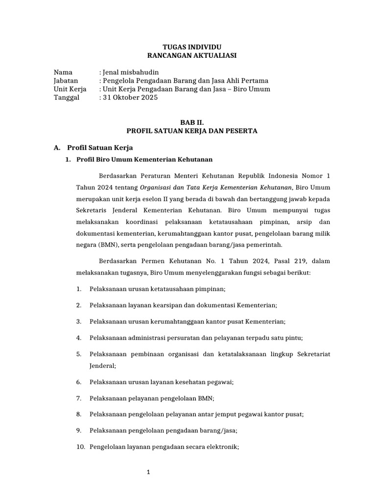 BAB II Prifil Instansi Dan Peserta | PDF