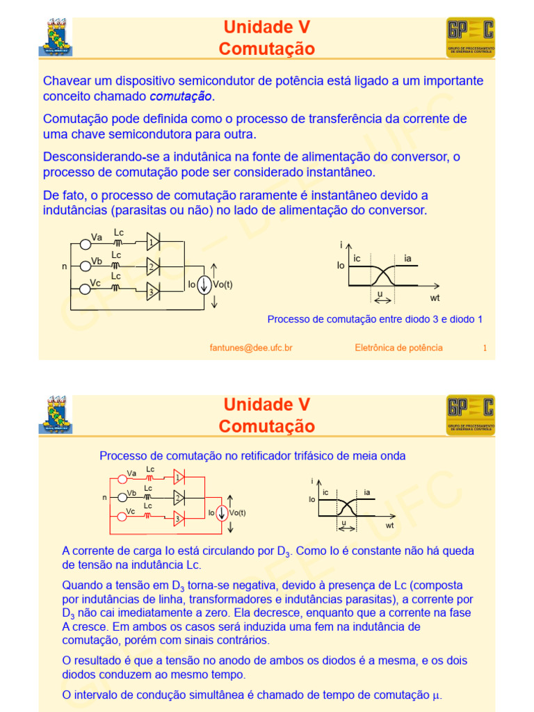 Eletronica de Potencia Unidade 5 - Comutacao | PDF | Diodo | Retificador
