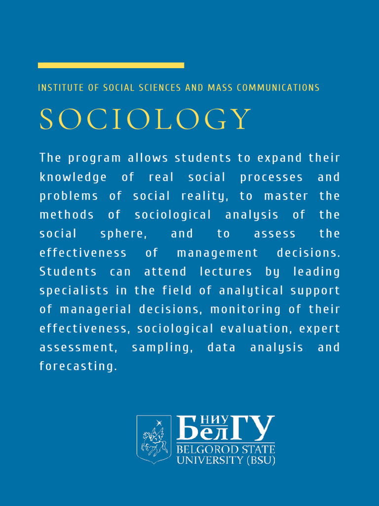 39.04.01 Sociology | PDF | Academic Degree | Master's Degree