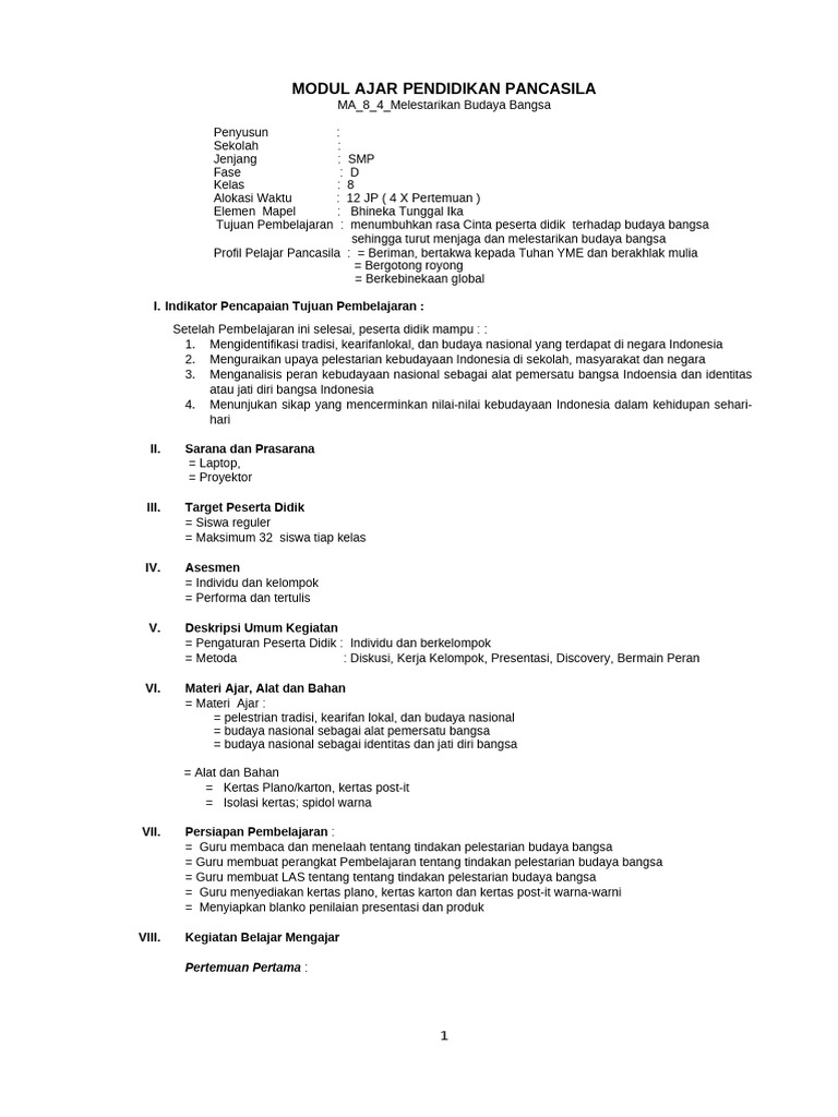 Modul Ajar Pendidikan Pancasila_bab 4 | PDF