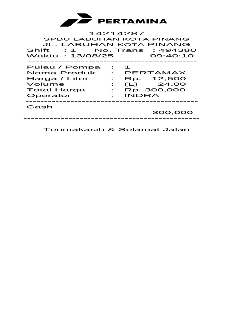 Nota Bensin | PDF