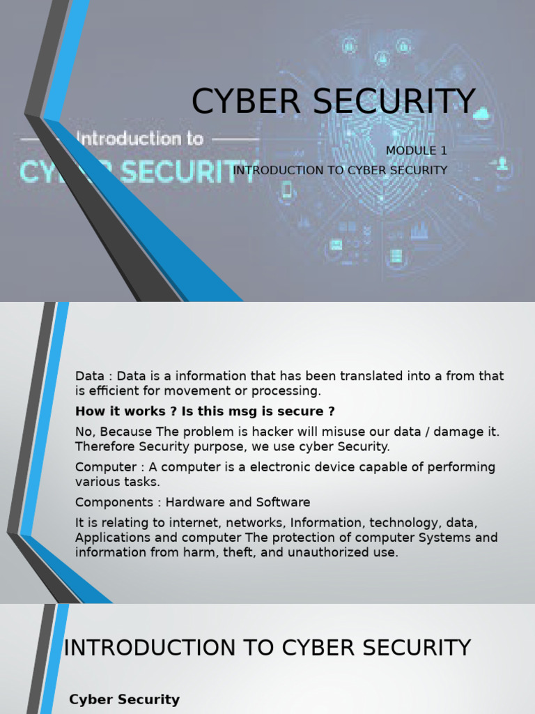 Introduction to Cyber Security Basics | PDF | Computer Security | Security