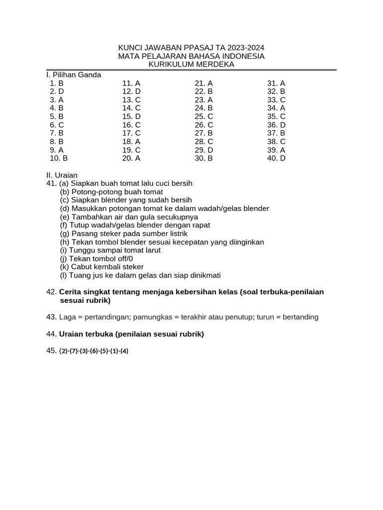 1. KJ PPU 2024 B.indonesia (Kurmer) | PDF
