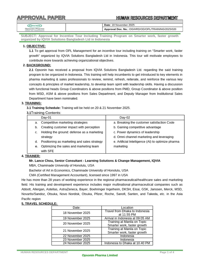 Approval Incentive Tour - October-2025 - OPL | PDF | Business