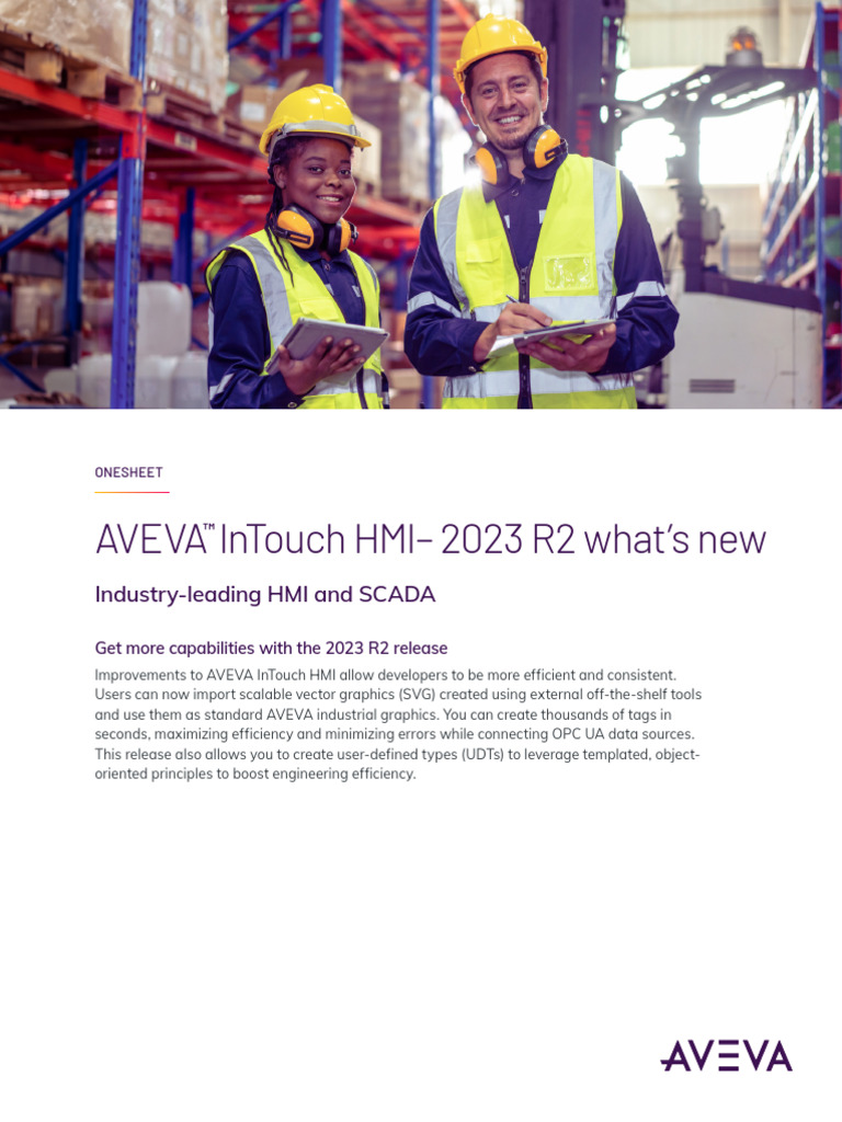 OneSheet- AVEVA InTouch 2023R2 WhatsNew | PDF | Computing | Software