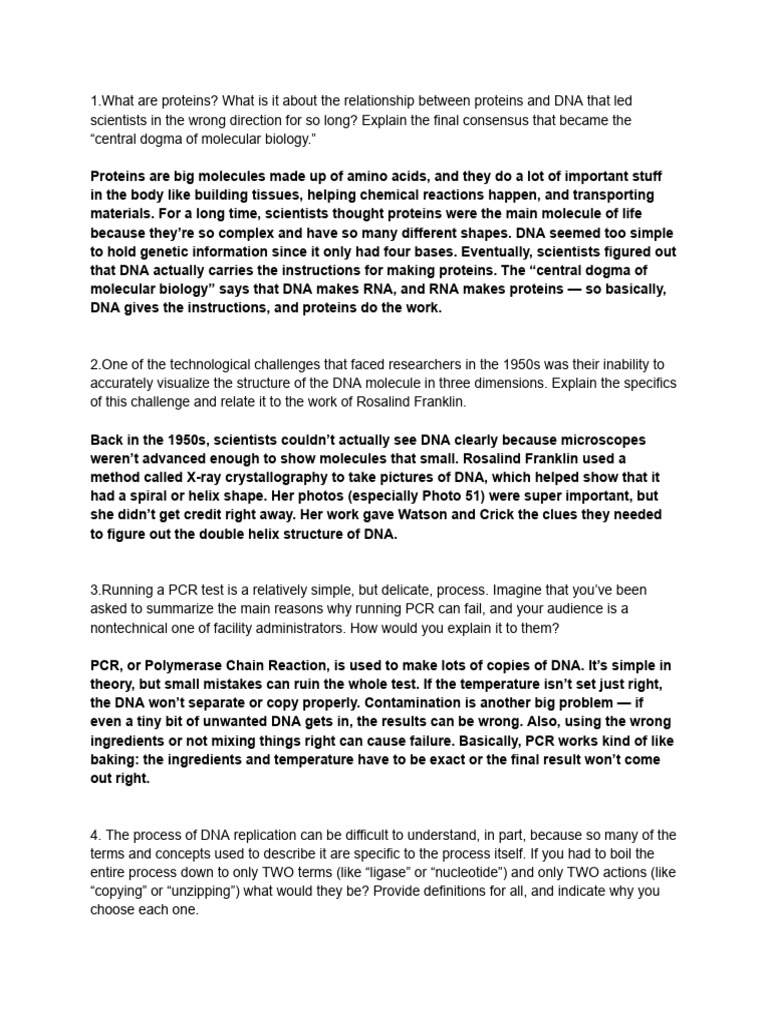ALS Animal Science Unit 5 Critical Thinking Questions | PDF | Dna | Polymerase Chain Reaction