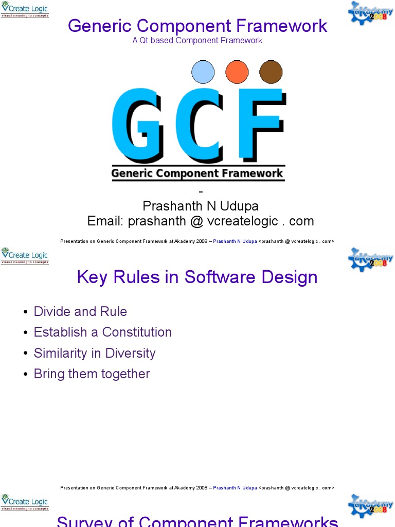 GCF Presentation | PDF | Component Based Software Engineering | Software Framework