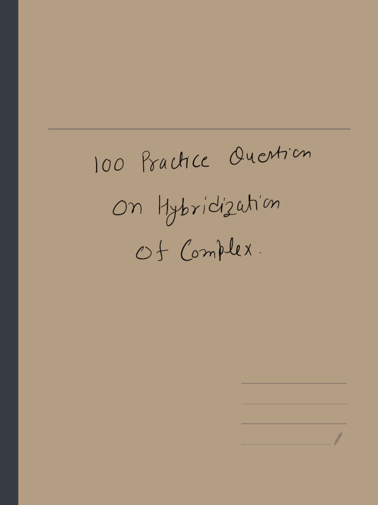 Hybridisation Practice Q | PDF | Chemical Substances | Metallic Elements
