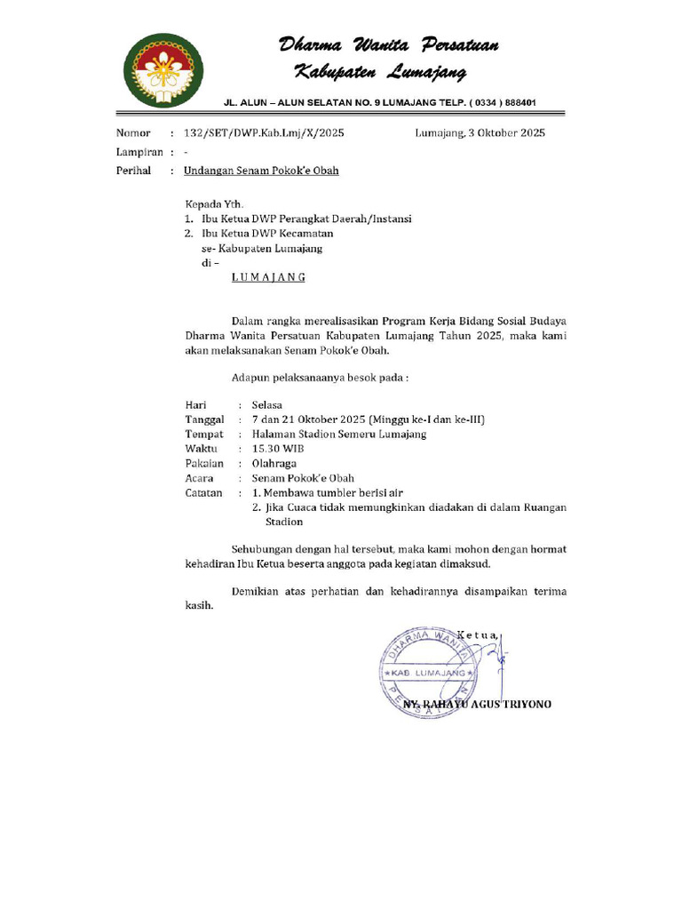 Undangan Senam Pokok'e Obah Oktober 2025 - Page-0002 | PDF