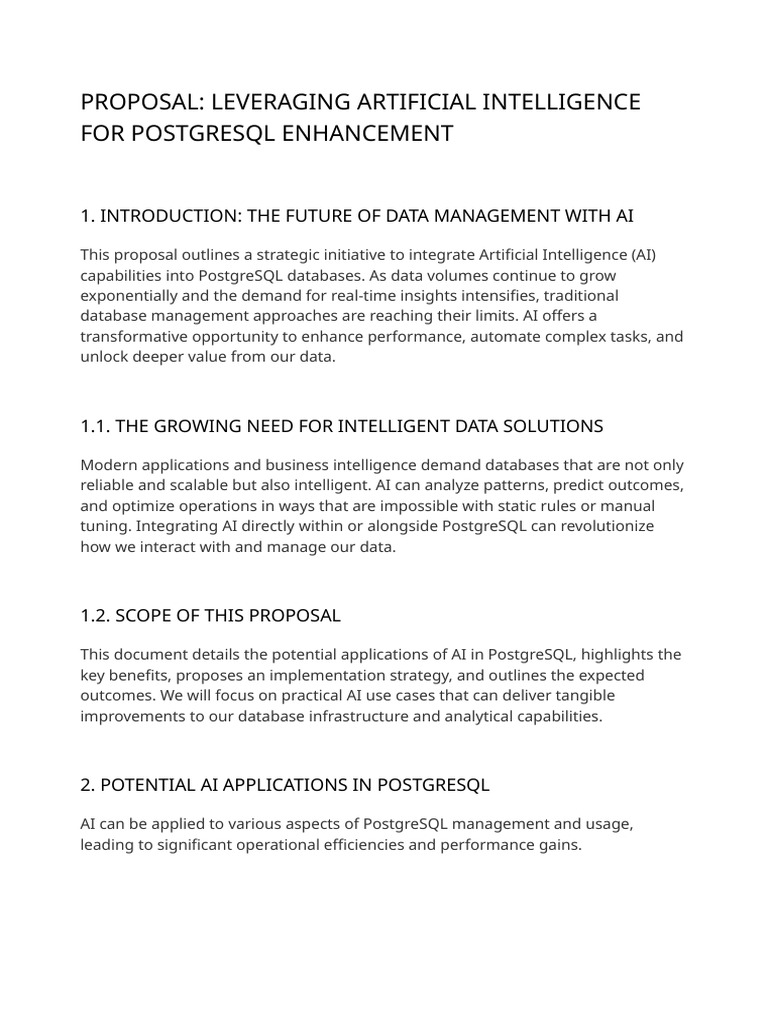 in Postgres Proposal | PDF | Artificial Intelligence | Intelligence (AI ...