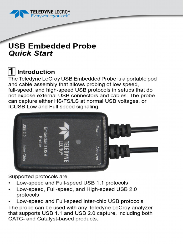 Usb Embedded Probe Quick Start | PDF | Usb | Electrical Connector