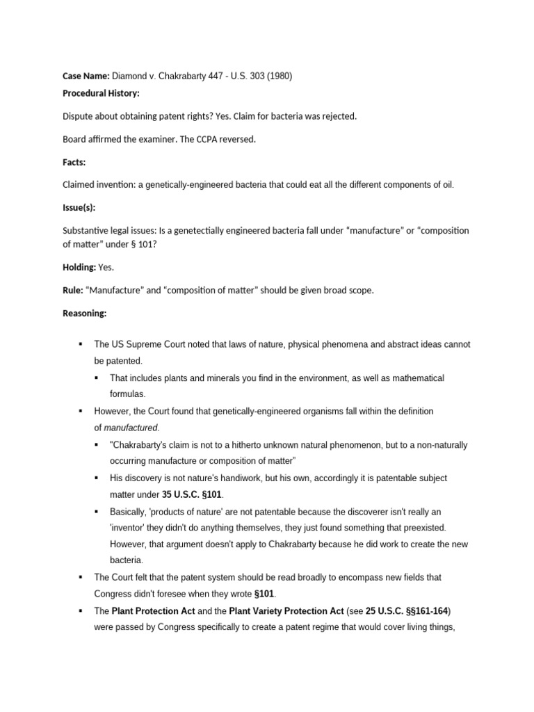 Patent Case Brief 2 | PDF | Patent | Intellectual Property Law