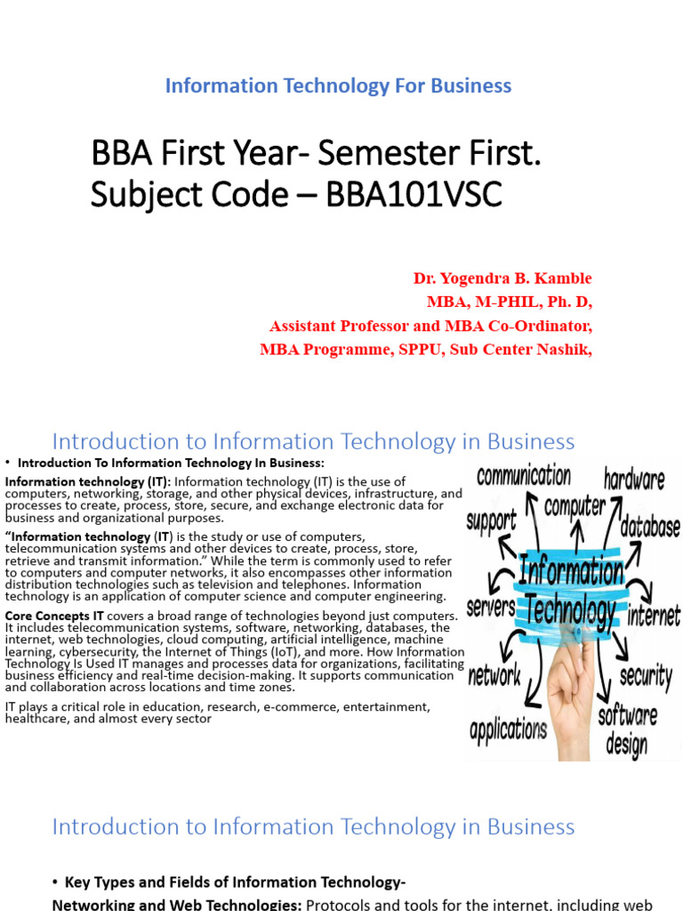 Bba Fysm - It For Business Bba First Year - Semester First | PDF ...