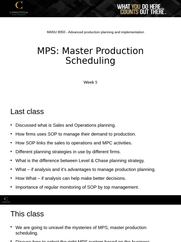 Master Production Scheduling Explained | PDF | Enterprise Resource ...
