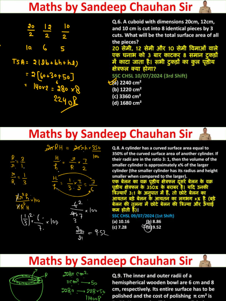 mensuration pyq | PDF