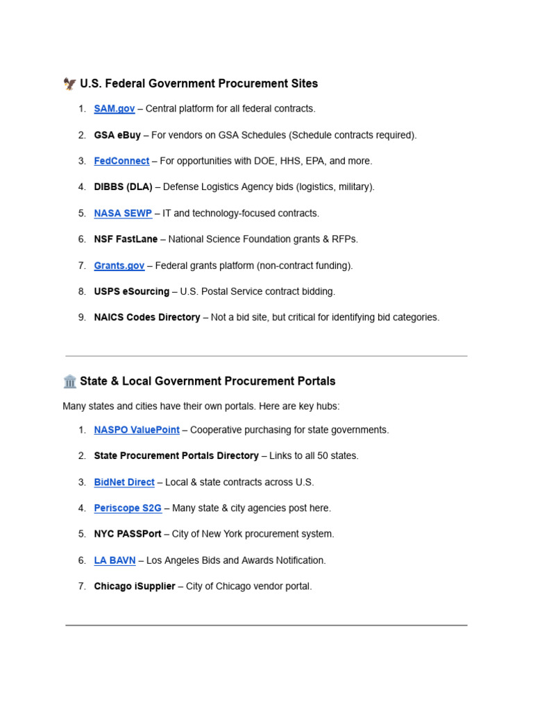List of Contract Websites | PDF | African Development Bank