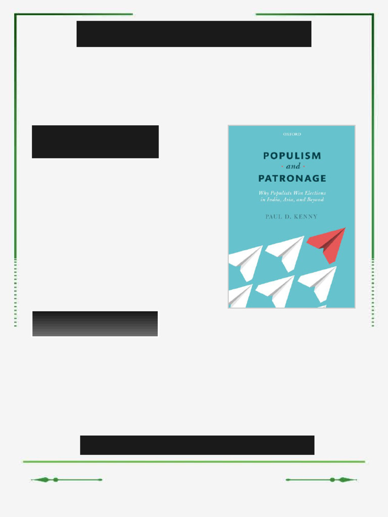 Populism and Patronage: Why Populists Win Elections in India, Asia, and ...