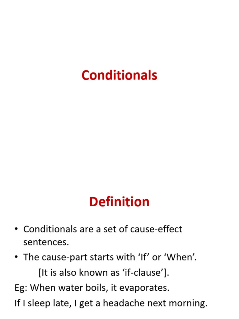 CONDITIONALS&_ITS_TYPES | PDF