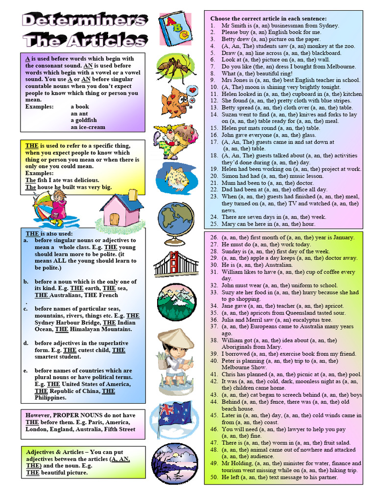 DETERMINERS_ARTICLES | PDF | Adjective | English Language