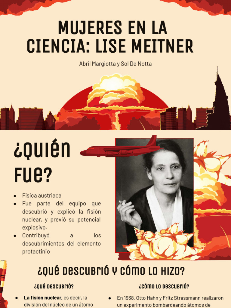 Lise Meitner: Pionera de la Fisión Nuclear | PDF | La energía nuclear ...