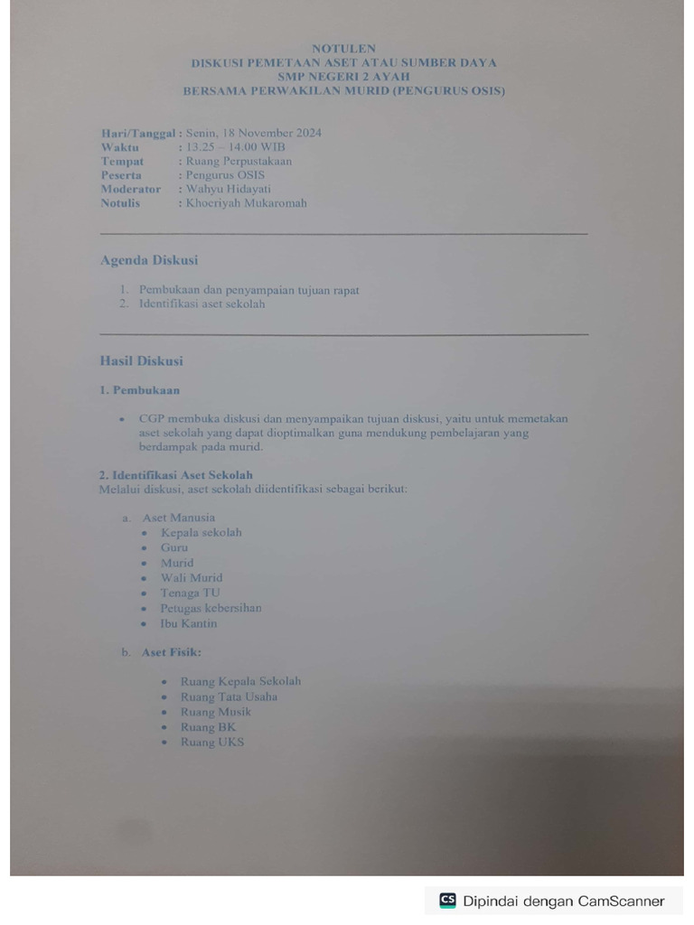 Notulen Osis | PDF