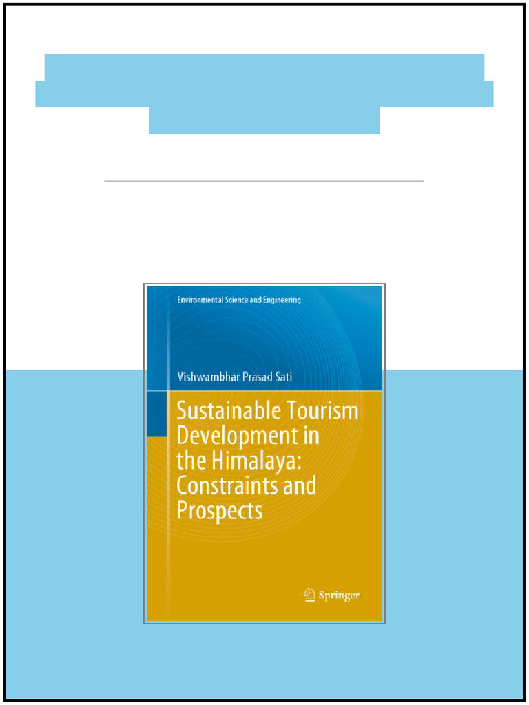Sustainable Tourism Development in The Himalaya Constraints and ...