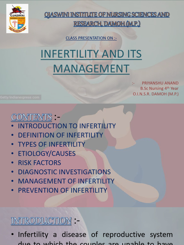 Presentation On Fertility For Post RN Student | PDF | Infertility | In ...