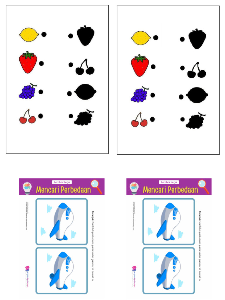 Worksheet Menjodohkan Dan Hitungan | PDF